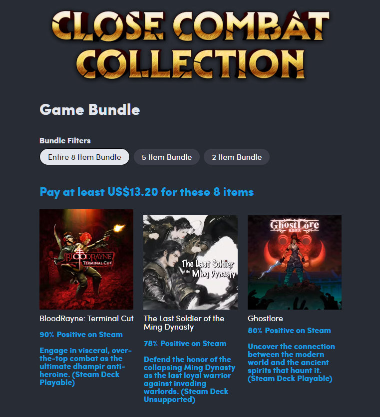 Humble Game Bundle: Close Combat Collection | PC Gamer リスト更新中