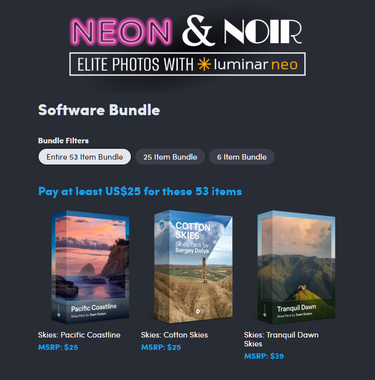 Humble Software Bundle: Neon & Noir – Elite Photos with Luminar Neo ...