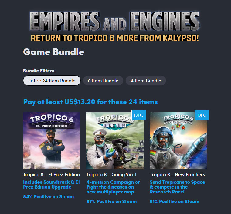 Humble Game Bundel: Empires and Engines – Return to Tropico & More from ...